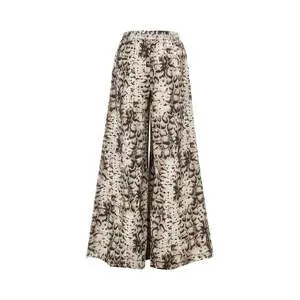 Pinko Animalier Muslin Wide Leg Pants