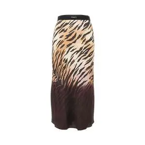 Pinko Animalier Print Midi Skirt