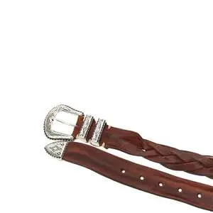 GIANNIFRANCO BELTS Gianfranco Belts Braided Leather Belt With Silver-finished Buckle