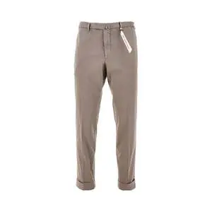 SANTANIELLO Tailored Stretch Twill Pants - Grey