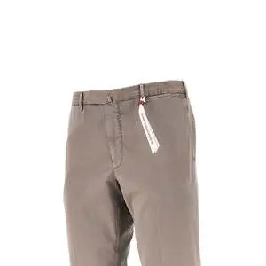 SANTANIELLO Tailored Stretch Twill Pants - Grey