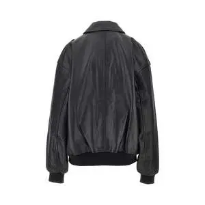 THE FRANKIE SHOP Viper Leather Bomber Jacket