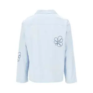 WAX LONDON Corey' Embroidered Cotton And Linen Hirt