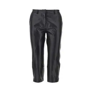 THE FRANKIE SHOP Leather Capri Pants - Black