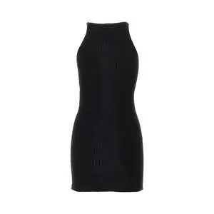 COURREGES Ribbed Knit Sleeveless Mini Dress