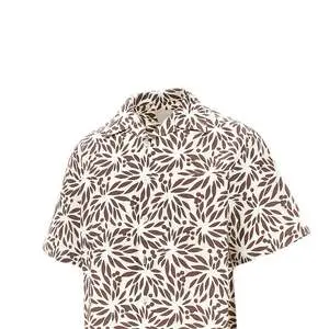 Prada Printed Cotton And Silk Bowling Shirt An - Beige