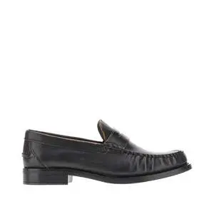 Prada Old-finished Leather Loafers - Brown