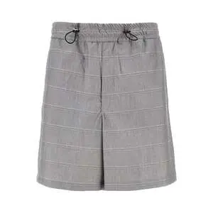 C.9.3 Cotton-blend Jacquard Check Bermuda Shorts