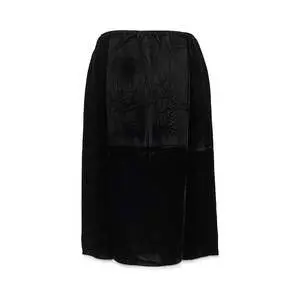 Prada Velvet Midi Skirt With Lace Trimming