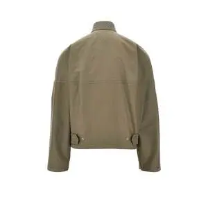 Bottega Veneta Harrington Jacket With Leather Collar - Khaki