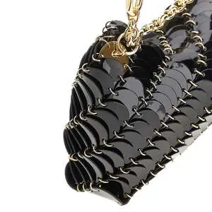 Rabanne Leather Shoulder Bag - Black