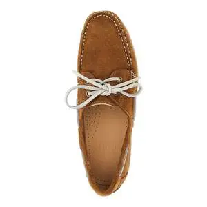 SAXONE Suede Leather Boat Shoes