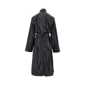Saint Laurent Nylon Trench Coat With Lavallière Collar