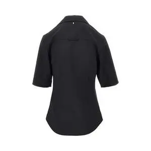 AMI Paris Wool Twill Short-sleeved Shirt With Mother-of-pearl Buttons