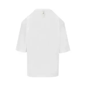 Jacquemus Cotton And Hemp Blend T-shirt With Faded Logo - White