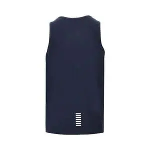 EA7 Cotton Tank Top With Logo Print