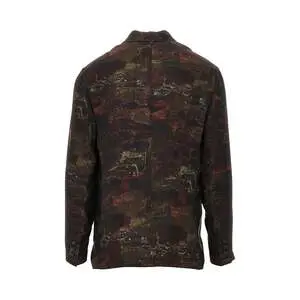 Emporio Armani Cupro Twill Jacket With Vintage Effect Print