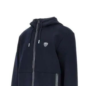 EA7 Stretch Jersey Full-zip Hoodie