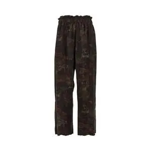 Emporio Armani Printed Cupro Twill Pants