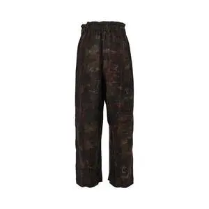 Emporio Armani Printed Cupro Twill Pants