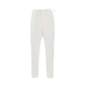 Bottega Veneta Compact Cotton Poplin Pyjama Pants - White