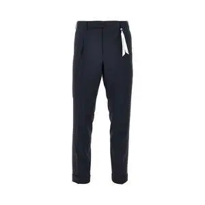 SANTANIELLO Wool Tailored Pants - Blue