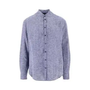 Emporio Armani Guru Collar Linen Shirt An