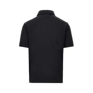 Emporio Armani Wool Jerey Polo Hirt - Black
