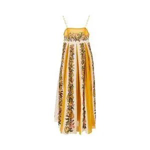 Farm Rio Sleeveless Floral Print Maxi Dress - Yellow