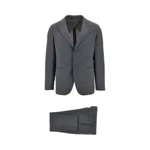 Emporio Armani Wool-blend 'city Line' Tailored Suit - Grey