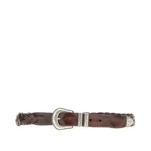 GIANNIFRANCO BELTS Braided Leather Belt - Brown