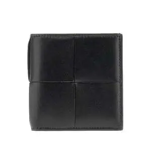 Bottega Veneta Intreccio Leather Bi-fold Wallet - Black