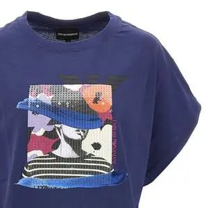 Emporio Armani Embellished Sequin Print T-shirt
