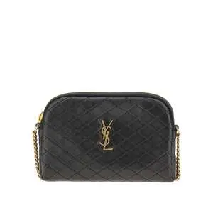 Saint Laurent Gaby Quilted Leather Crossbody Pouch - Black