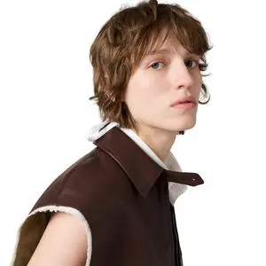 Miu Miu Leather Collar Vest