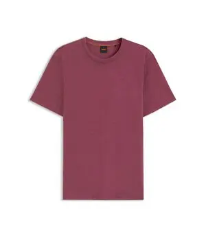 BOSS Cotton Jersey T-shirt With Logo Detail - Red