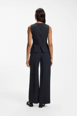 BOSS Pinstripe Stretch Crepe Vest