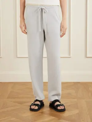 GOD’S TRUE CASHMERE God's True Cashmere Zinc Cashmere Straight-leg Drawstring Pants