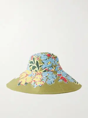 ALEMAIS Solstice Printed Linen Bucket Hat - Multi