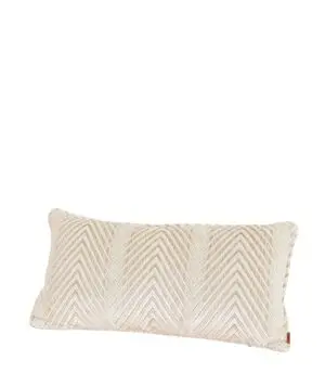 Missoni Ziggy Striped Velvet Cushion By MISSONI HOME Neutrals