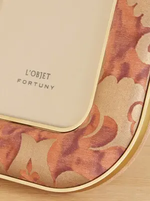 L'Objet Fortuny Rue Jacob Gold-tone Canvas-jacquard Frame - Red