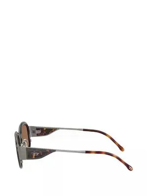 DIESEL® Logo Plaque Oval-frame Sunglasses