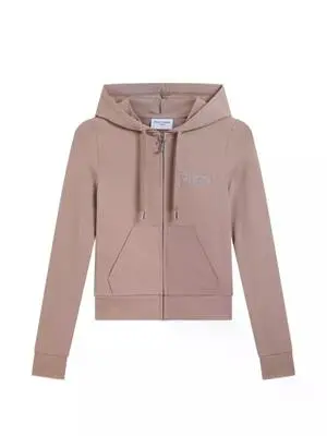 Juicy Couture Diamanté Logo Zip-through Hoodie - Brown