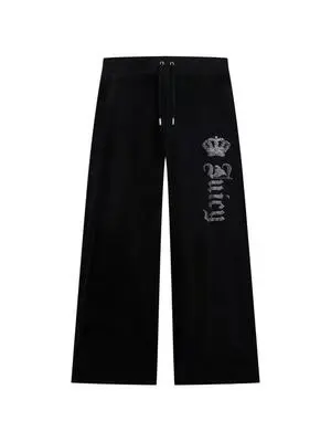 Juicy Couture Diamanté Crown Velour Track Pants