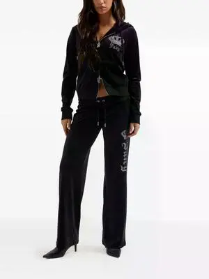 Juicy Couture Diamanté Crown Velour Track Pants