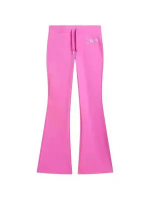Juicy Couture Diamanté-embellished Jersey Track Pants - Pink