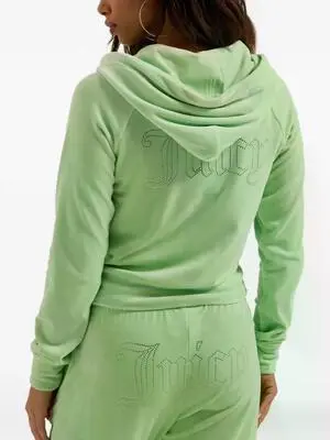 Juicy Couture Diamanté Velour Zip-through Hoodie