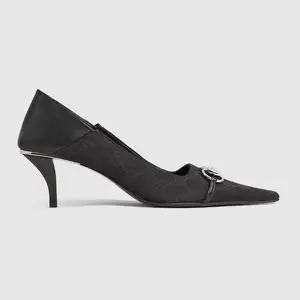 Gucci Vittoria Pump Gg Canvas - Black