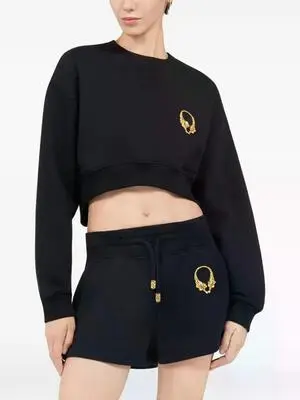 Roberto Cavalli Tiger Motif Cropped Sweater