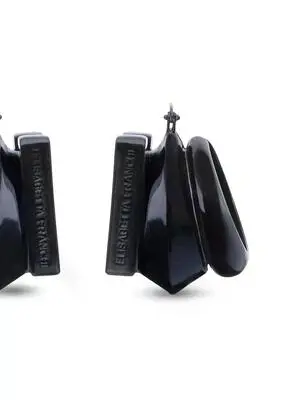 Elisabetta Franchi Wrap-around Geometric Earrings - Black